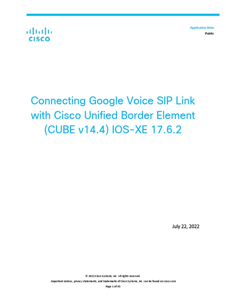 Connecting Google Voice Unified Border | PDF | Session Initiation Protocol | Public Key Certificate