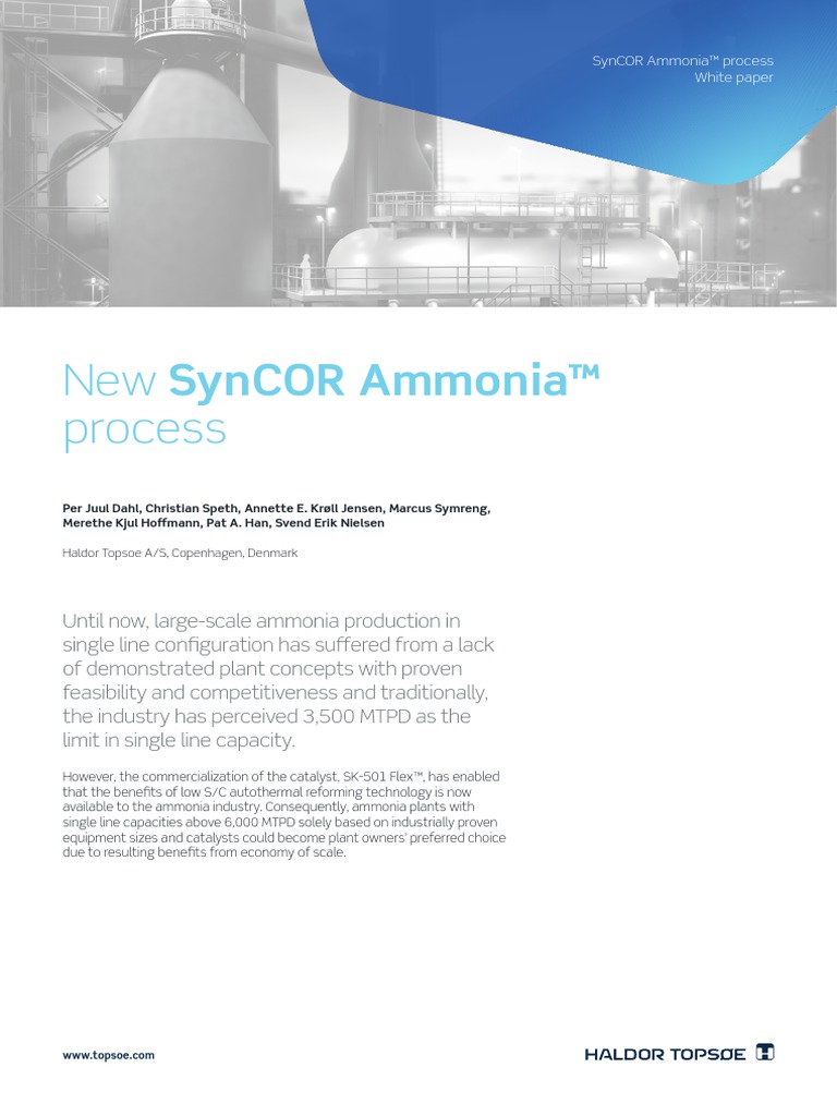 New SynCOR Ammonia™ Process | PDF | Business