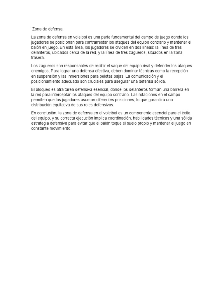 Zona de Defensa | PDF