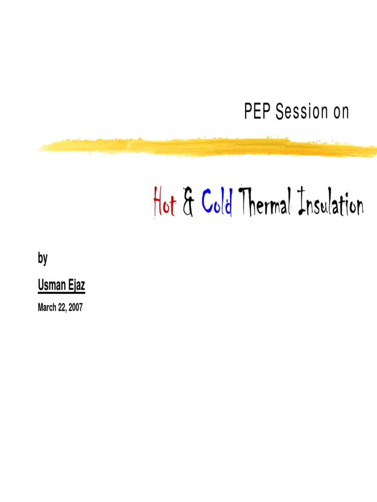PEP Session Insulation | PDF | Thermal Insulation | Heat Transfer