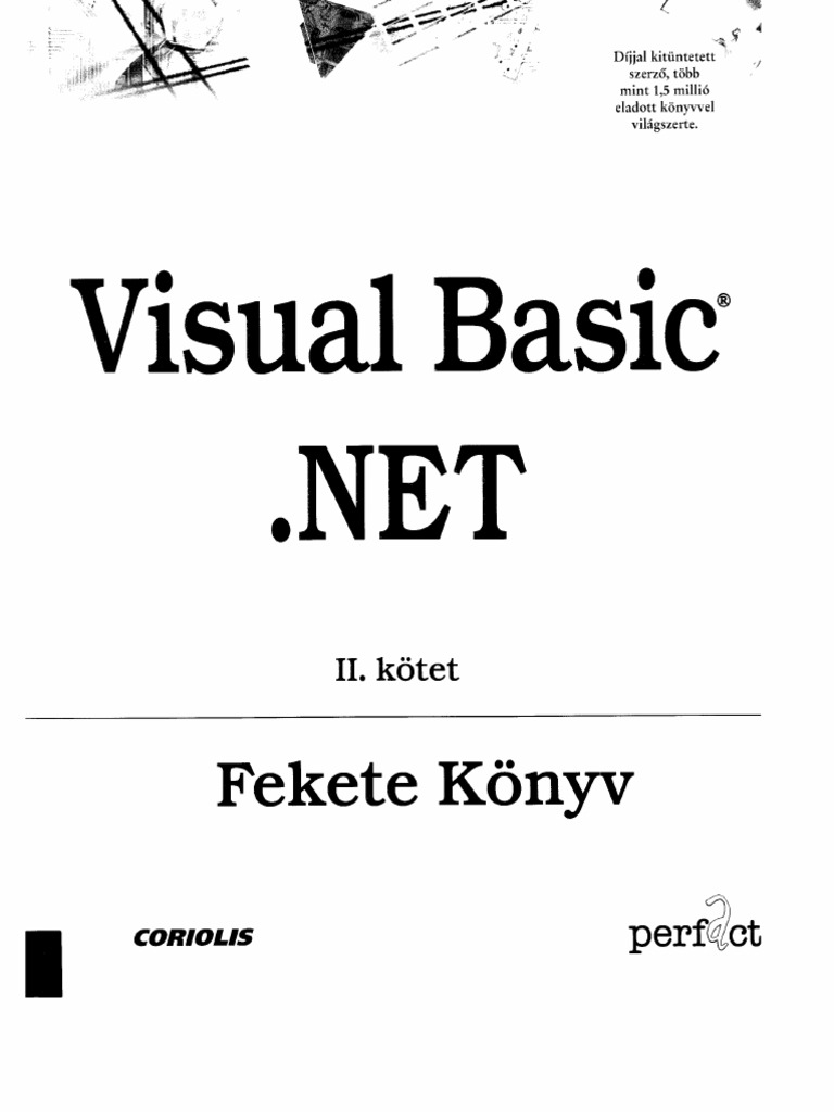 Visual Basic .Net Fekete Könyv II | PDF