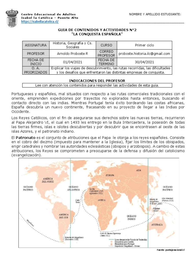 HISTORIA GUIA No2 PRIMER NIVEL ABRIL | PDF | Historia
