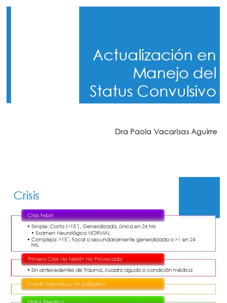 1 - Manejo Status Convulsivo | PDF | Epilepsia | Medicina CLINICA