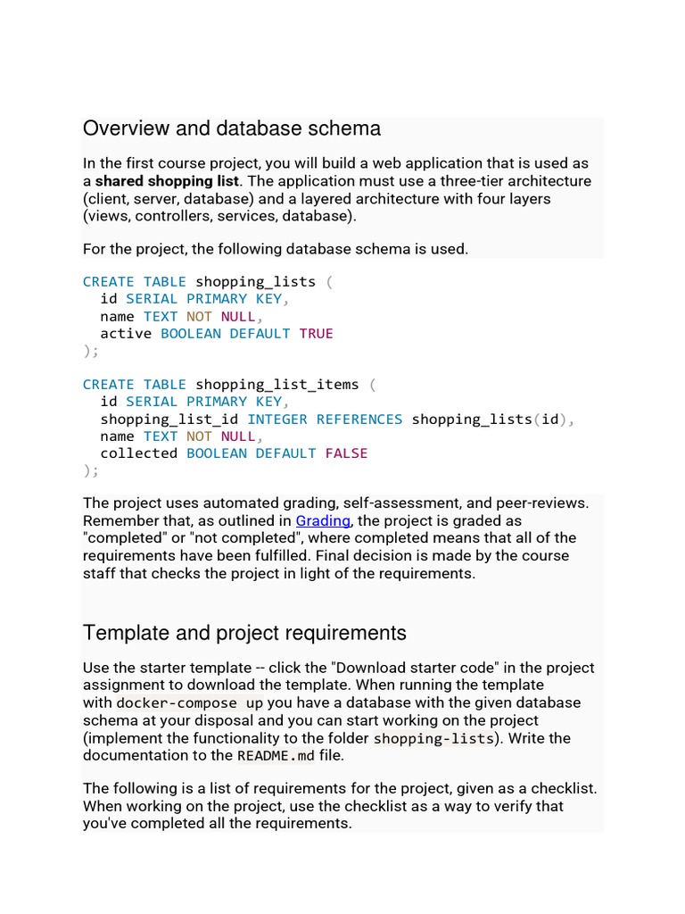 Overview and Database Schema | PDF | Databases | Web Application