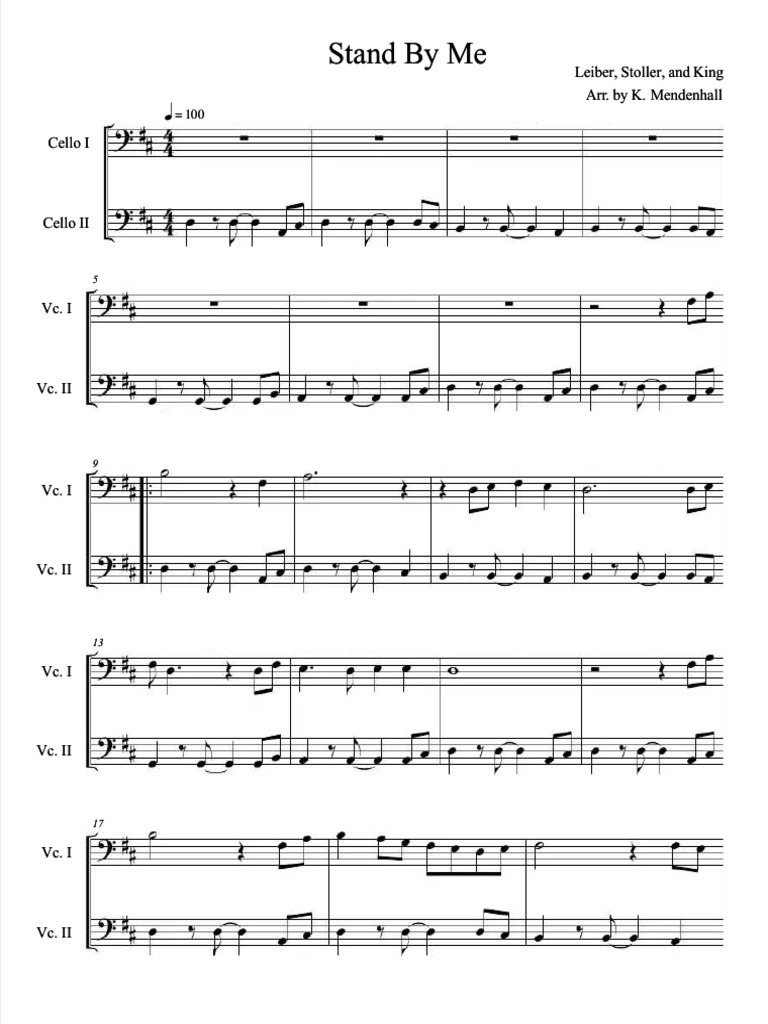 Stand by Me Cello Duet | PDF