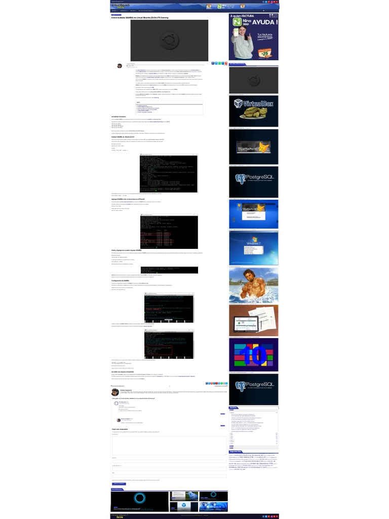 Install Samba Ubuntu2204 | PDF | Distribución de Linux | Servidor (Computación)