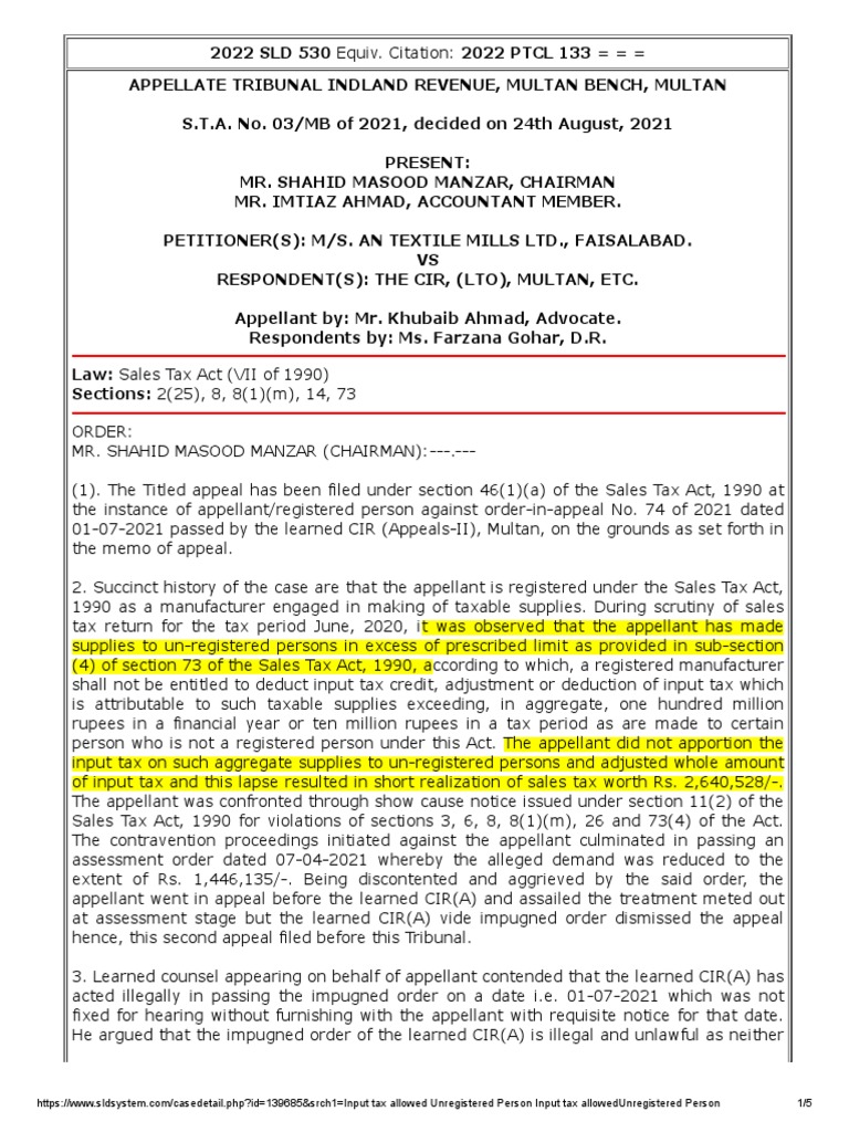 Unregistered Person | PDF