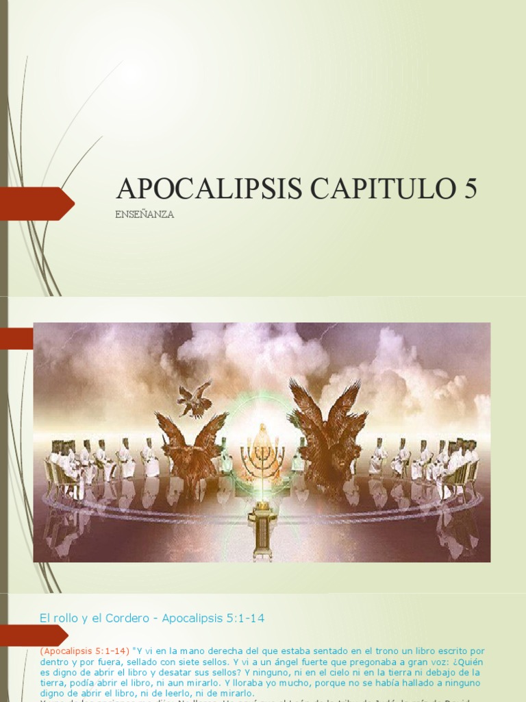 APOCALIPSIS CAPITULO 5 | PDF | Libro de revelación | Cordero de Dios