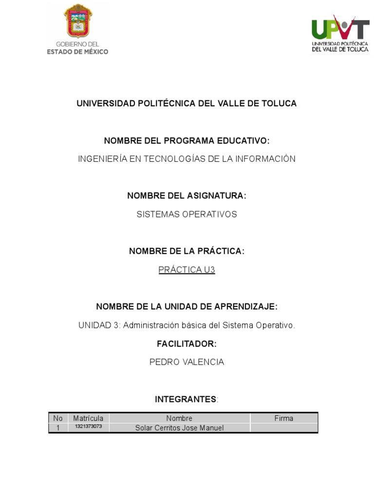 So Practica U3 | PDF | Arranque | Archivo de computadora