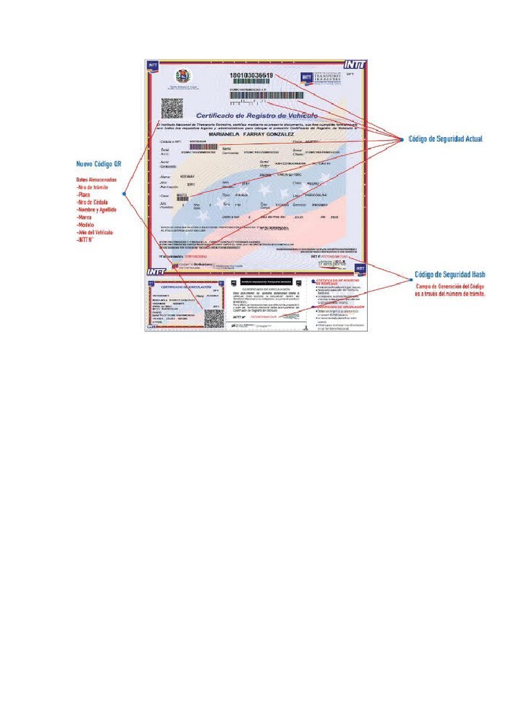Certificado de Registro vehiculos en venezuela | PDF