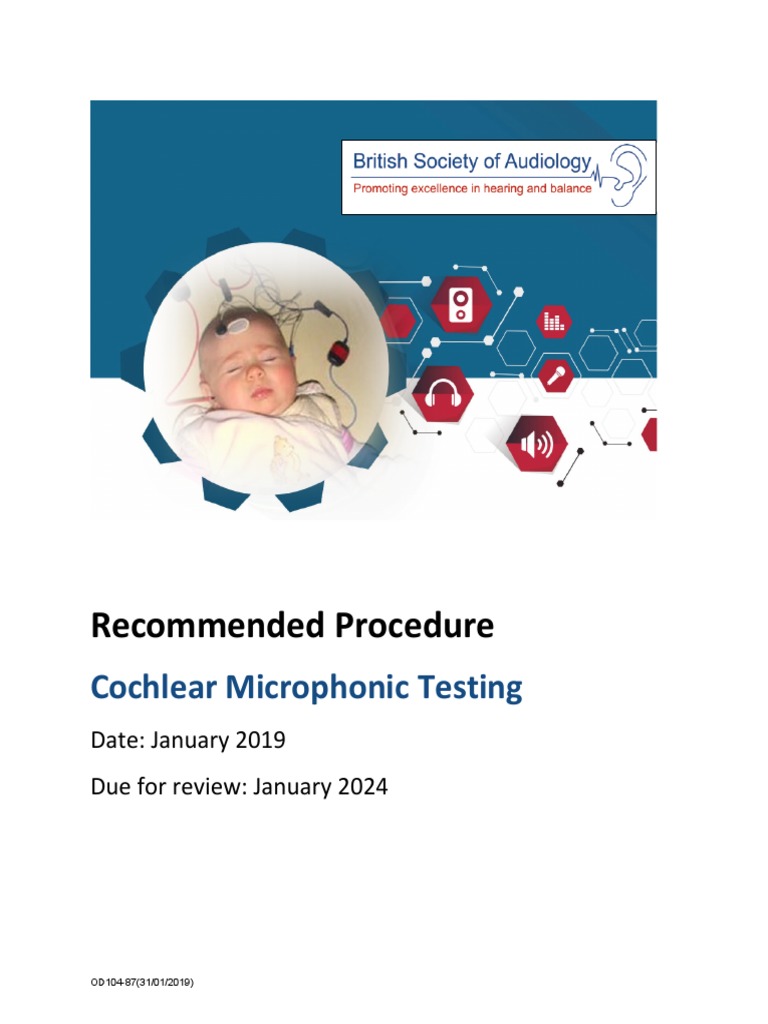 Recommended Procedure For Cochlear Microphonic Testing | PDF