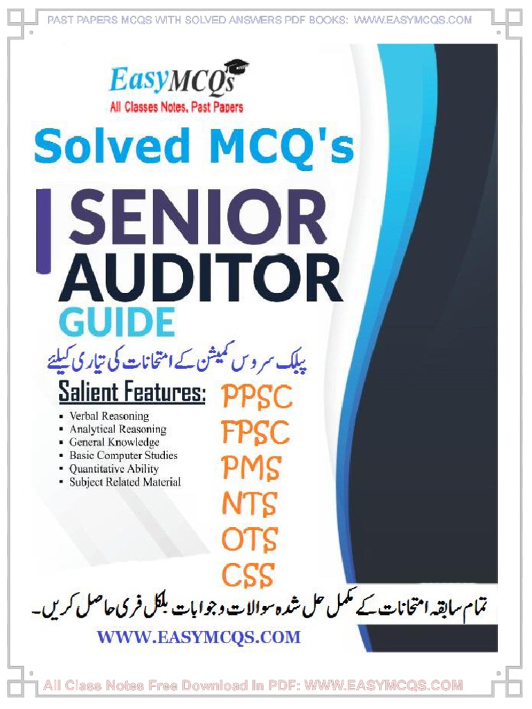 Auditing MCQs | PDF | Audit | Financial Audit