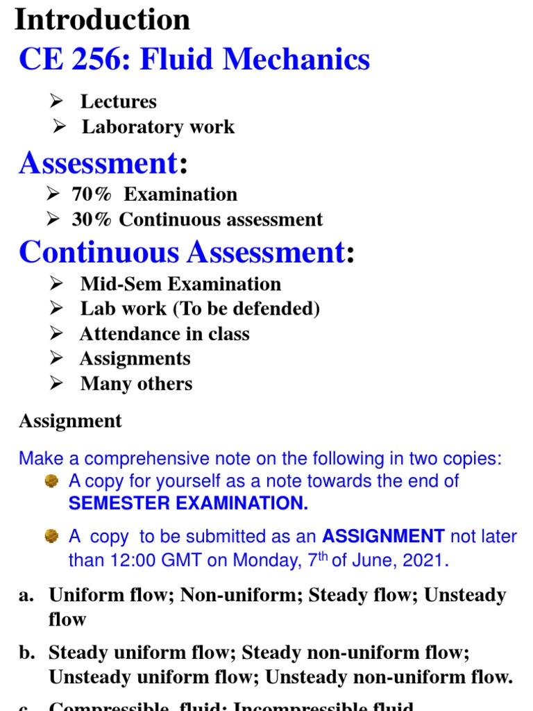 1 - Fluid - Continuity and Conservation of Matter - 2020 - 21 ...