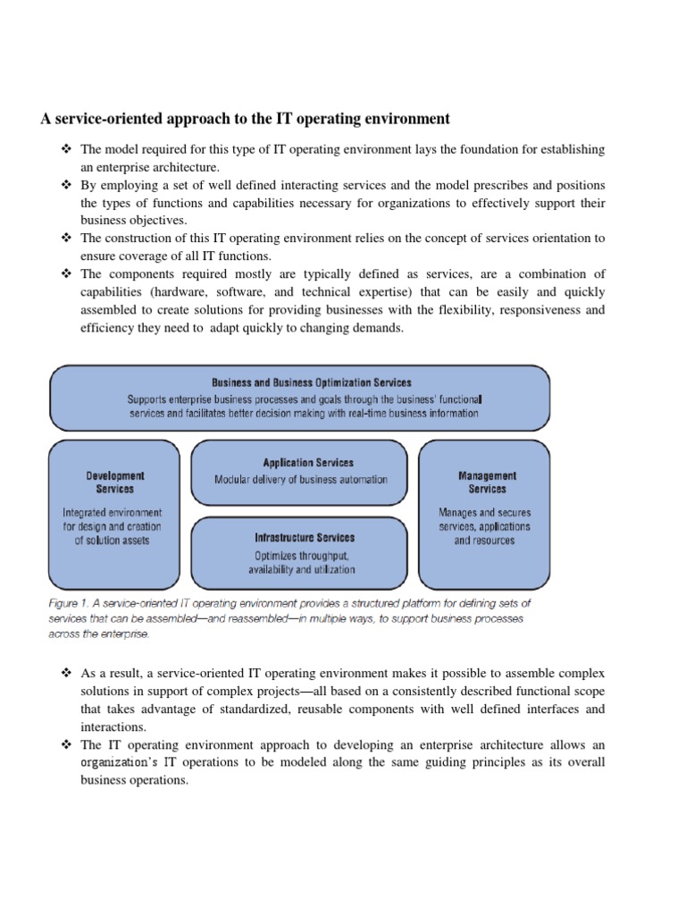 A Service-Oriented Approach To The IT Operating Environment | PDF | Component Based Software ...