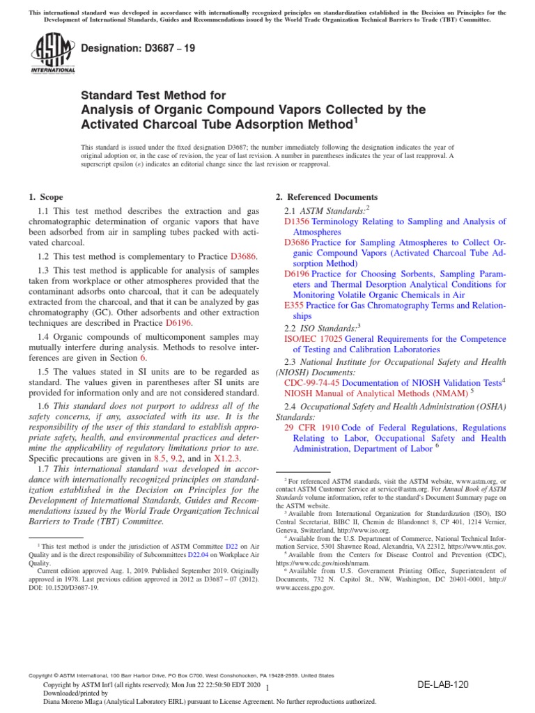 Astm - D3687 - 19 | PDF