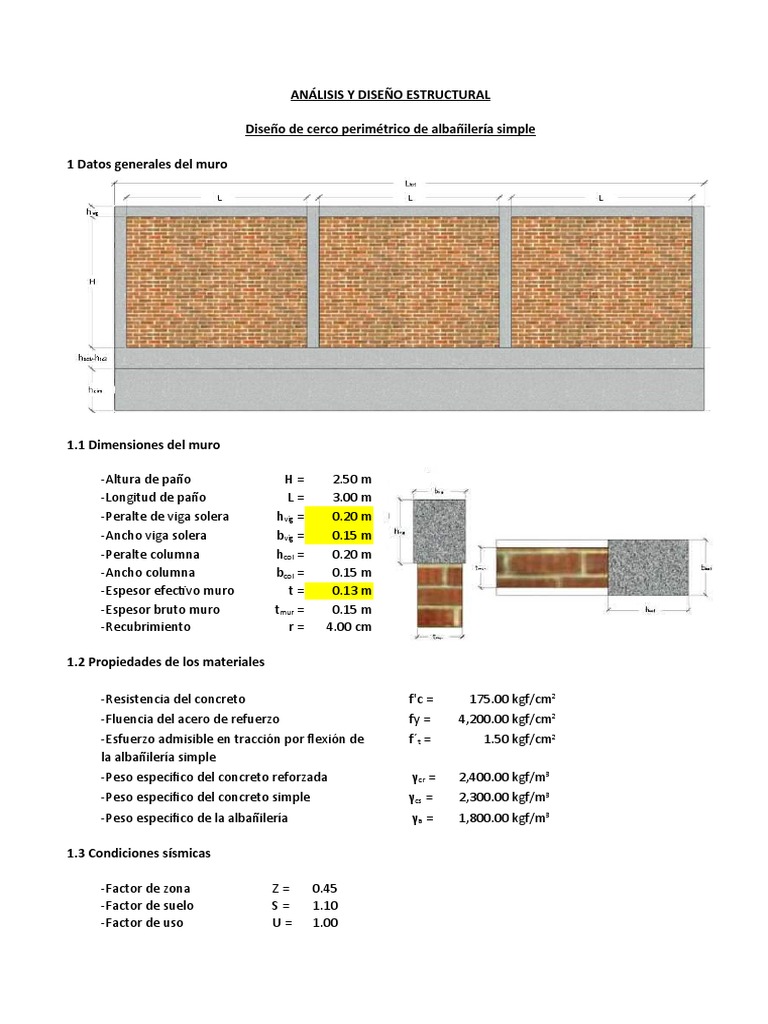 Diseño de Contratrabe para Muro Sismo-Resistente | PDF | Fundación ...