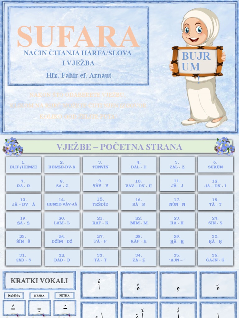 Moja Sufara - Prikaz Čitanja - Vježba Sa Izgovorom | PDF