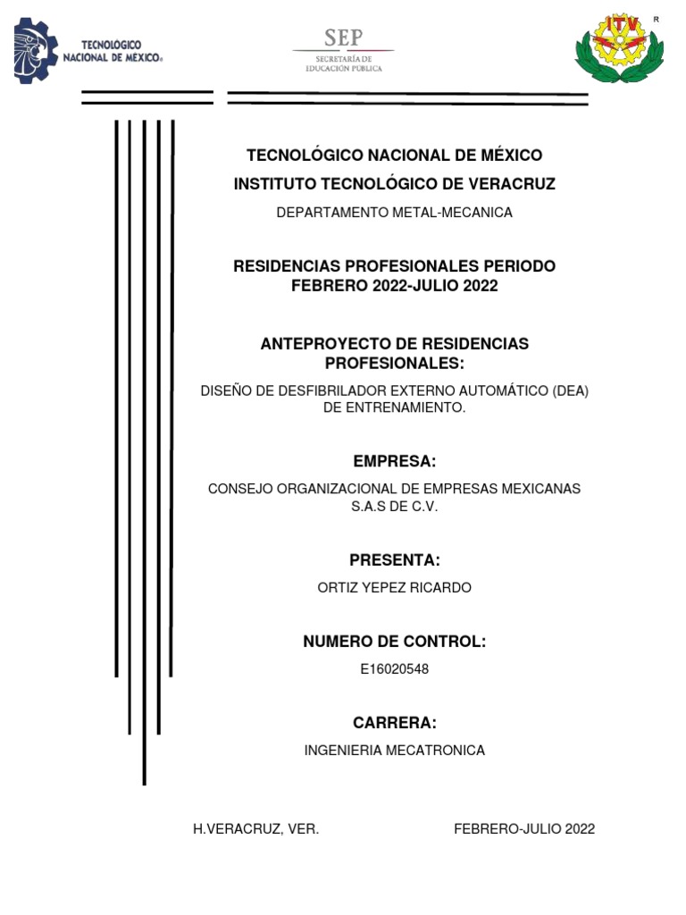 PORTADA ANTEPROYECTO | PDF