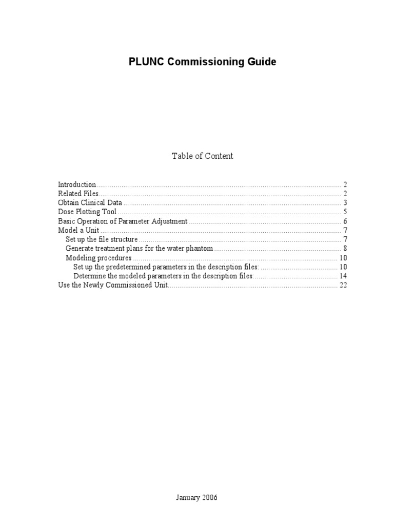 PLUNC Commissioning Guide | PDF | Computer File | Directory (Computing)