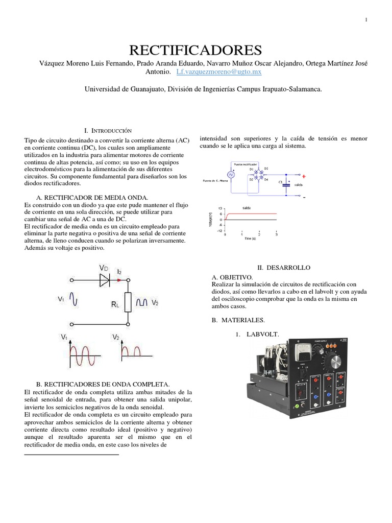 Rectificadores Practica2 | PDF