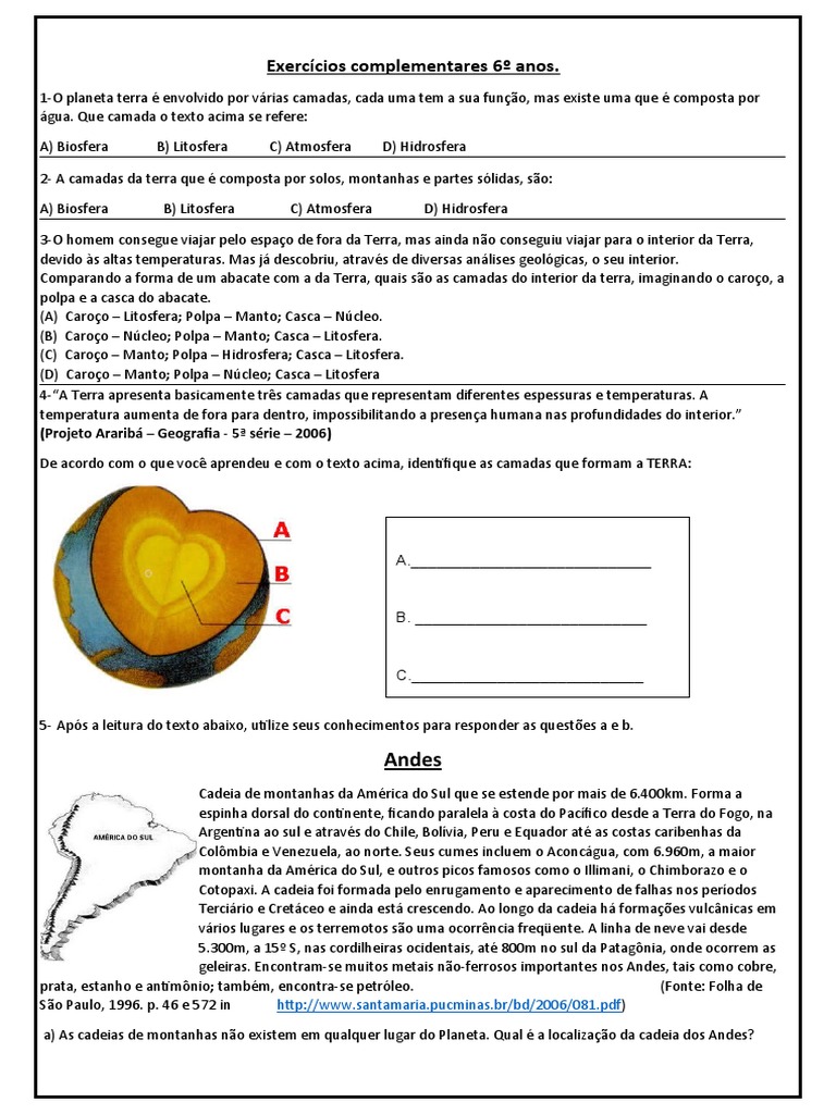 6 Ano Crosta Terrestre | PDF