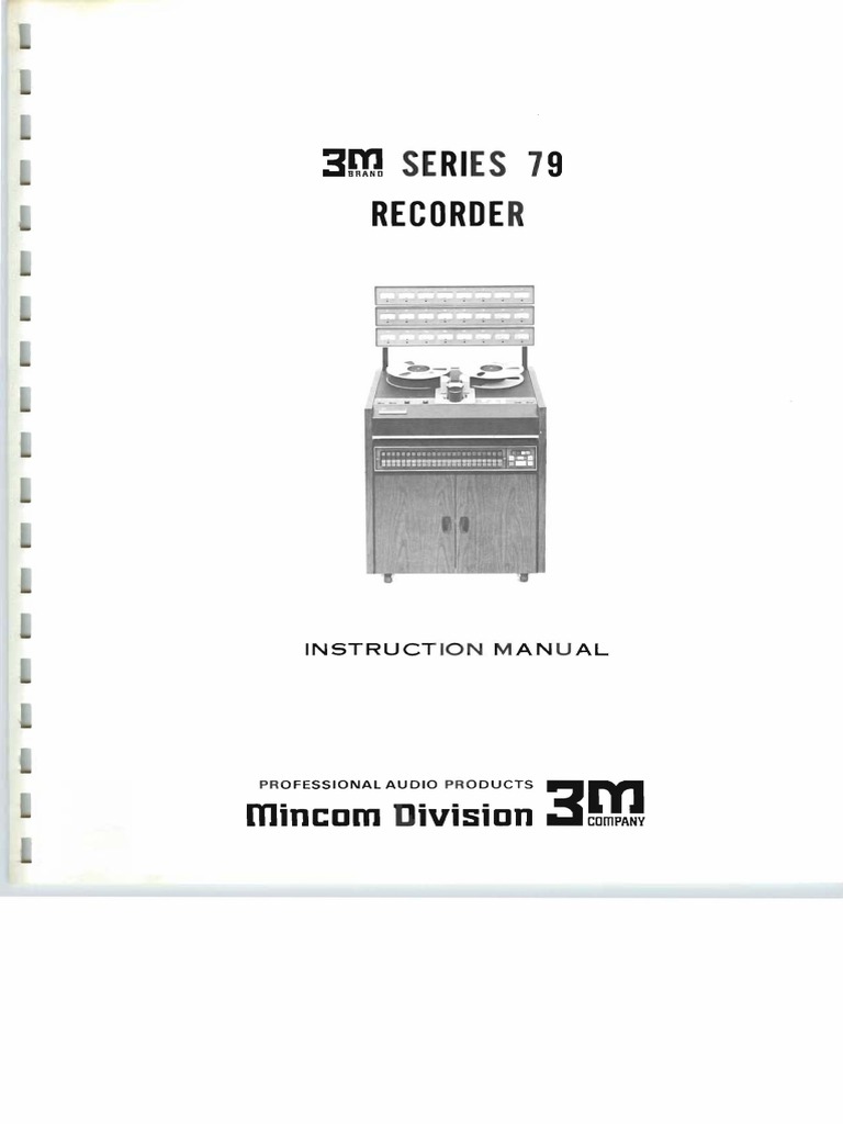 3M Series 79 Recorder MANUAL | PDF | Amplifier | Power Supply