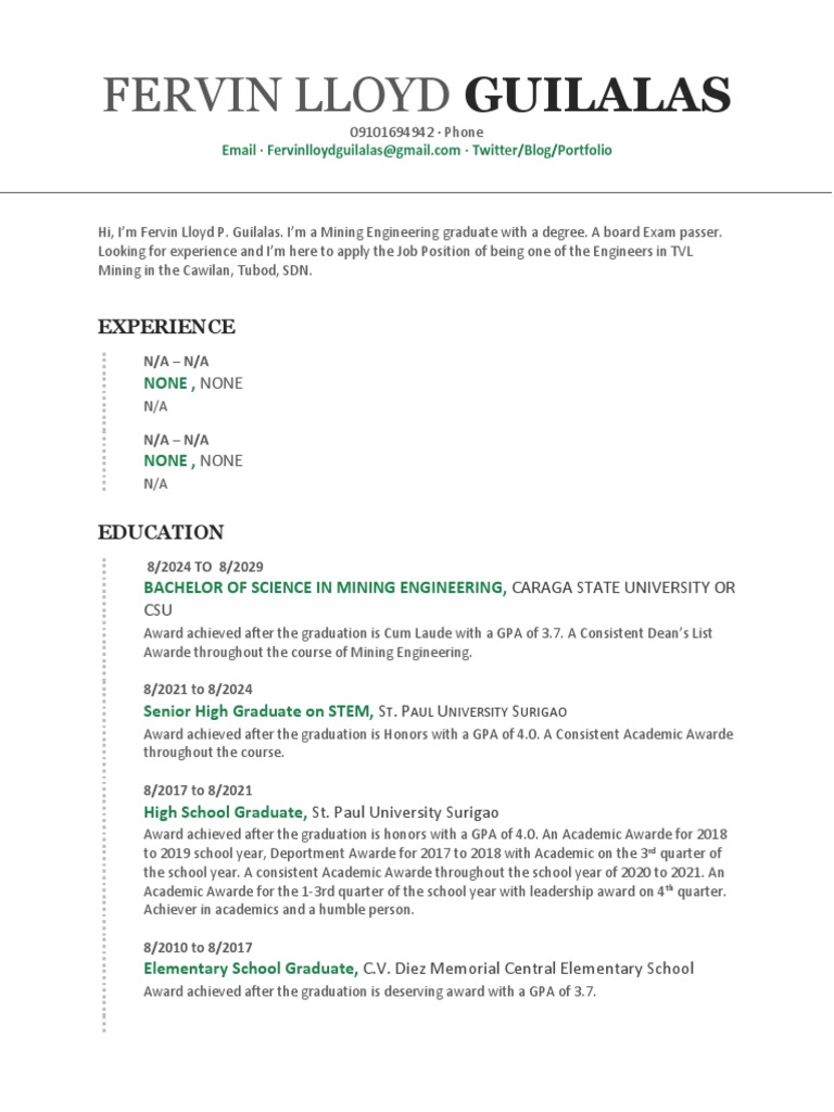 Sample Resume | PDF | Thought | Mathematics