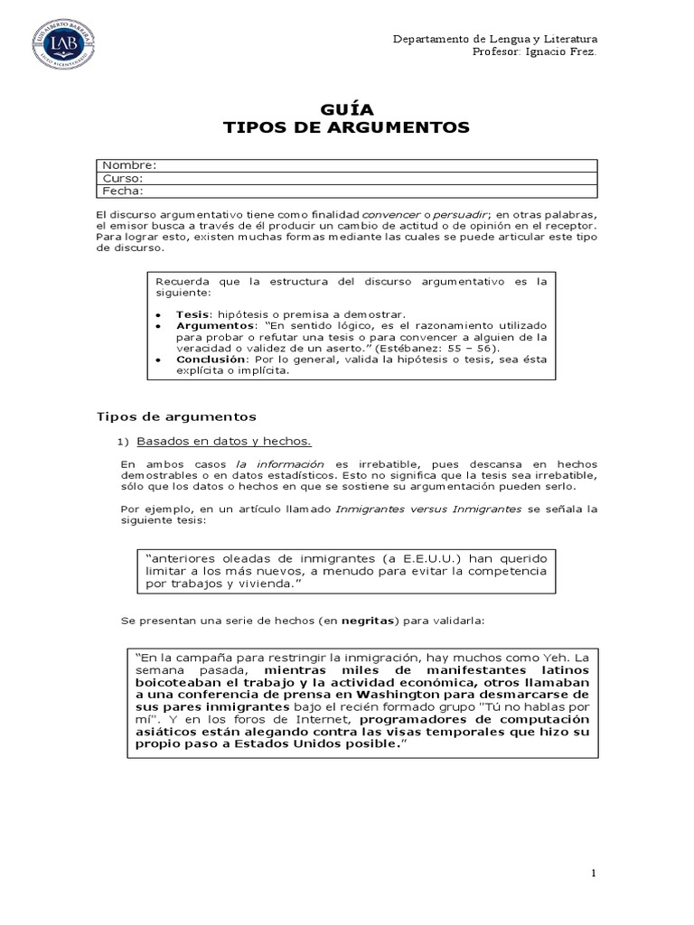 Tipos de Argumentos | PDF | Sabiduría | Software libre