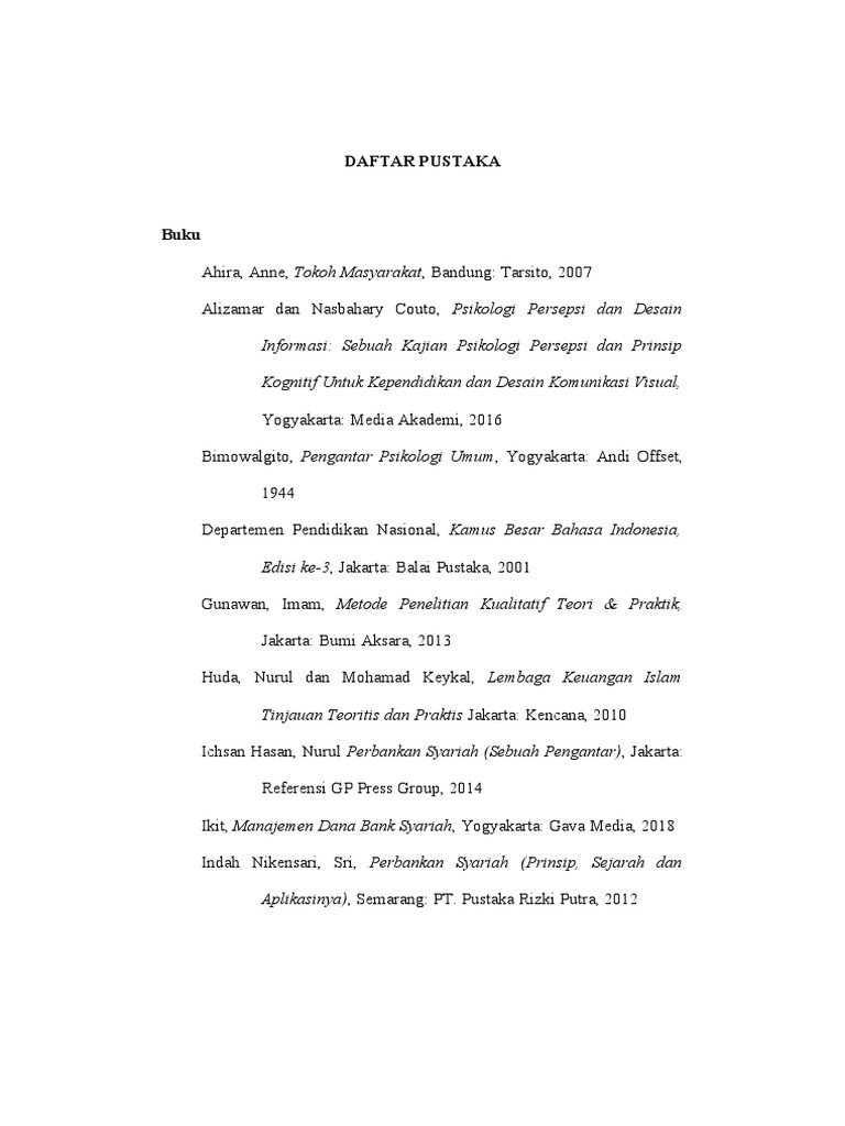 Daftar Pusta | PDF | Pengembangan Diri