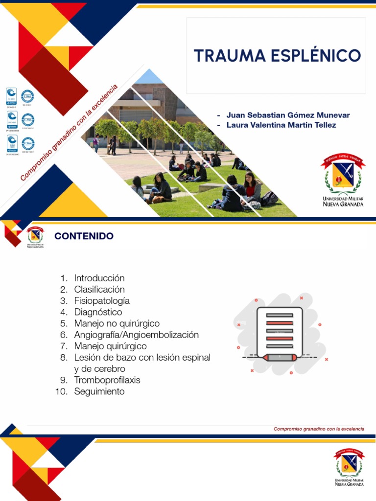 Trauma Esplénico | PDF | Bazo | Ct Scan