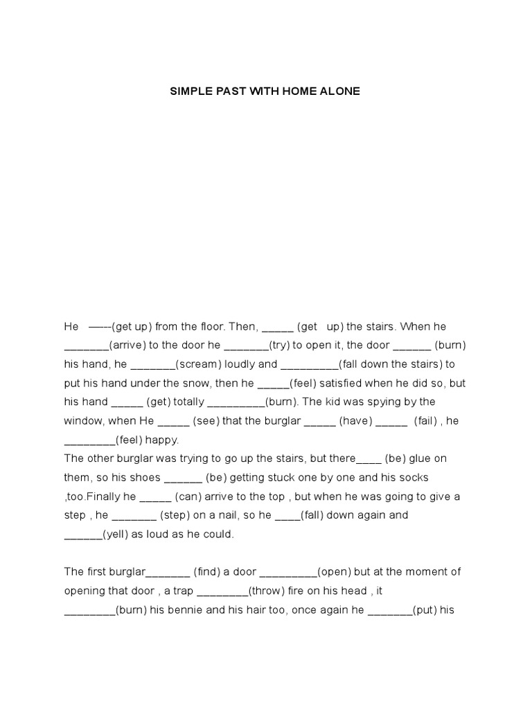 Simple Past Tense in Home Alone | PDF