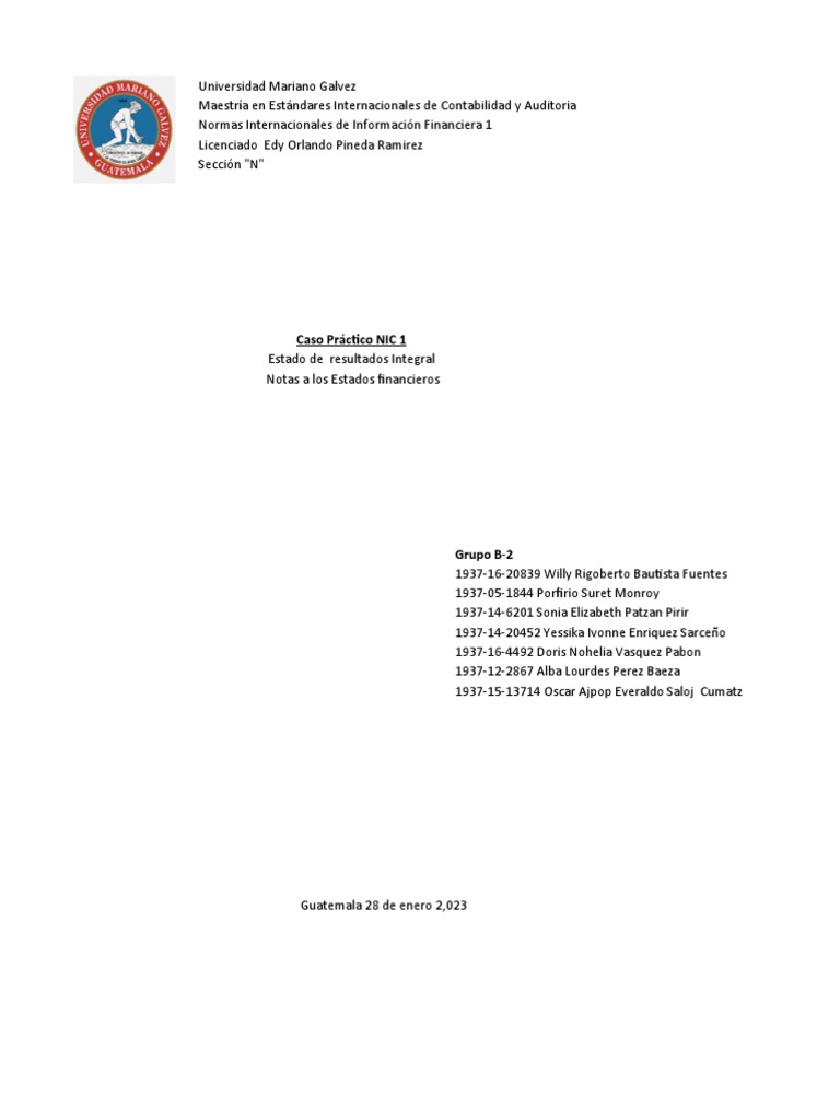 Niif1 Secc N GB2 Nic1 CP 2023 | PDF