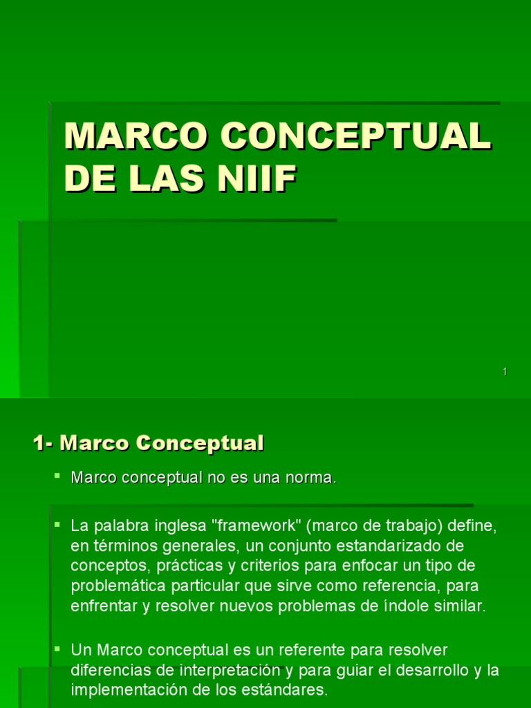 Marco Conceptual de las NIIF | PDF | Estado financiero | normas ...