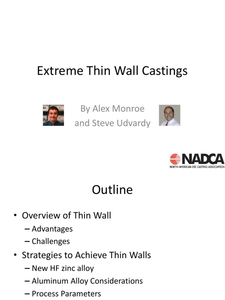 Extreme Thin Wall Casting Techniques | PDF | Chemistry | Applied And ...