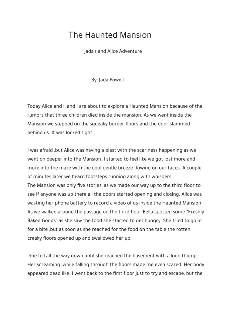 The Haunted Mansion Story | PDF