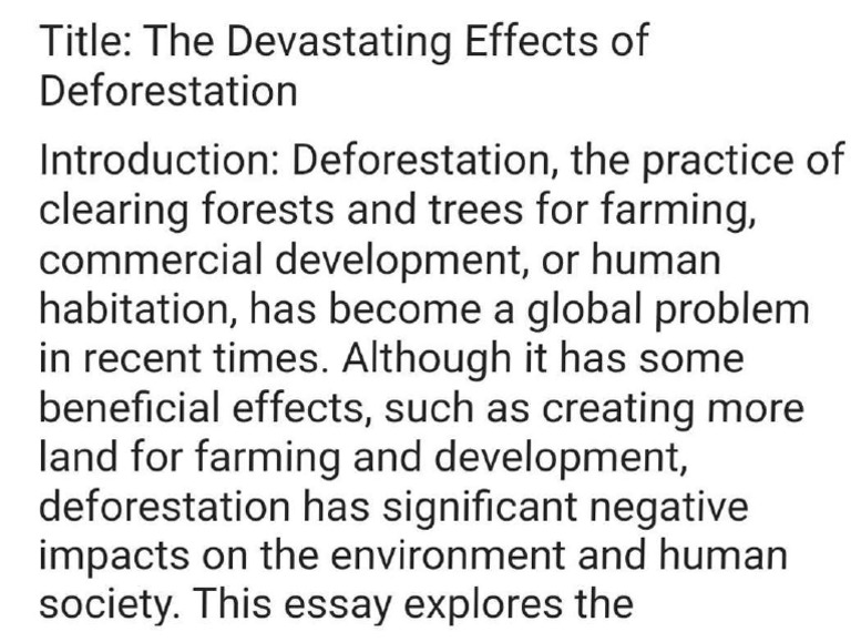 deforestation | PDF