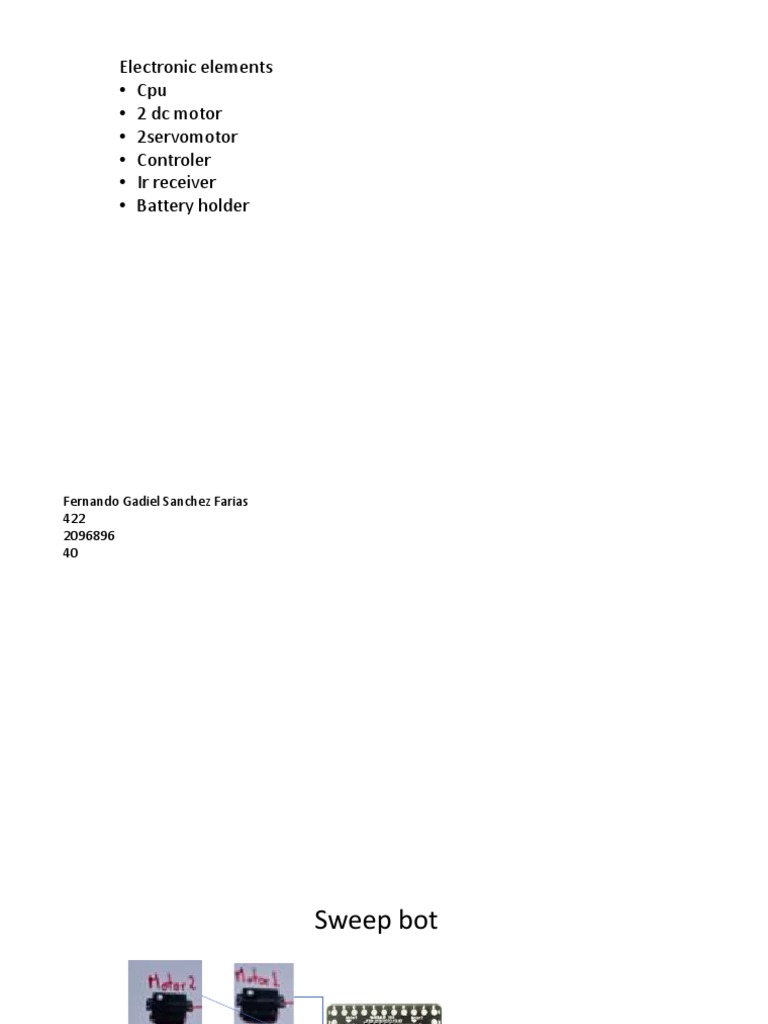 How To Make A Sweepbot | PDF | Home & Garden | Computers