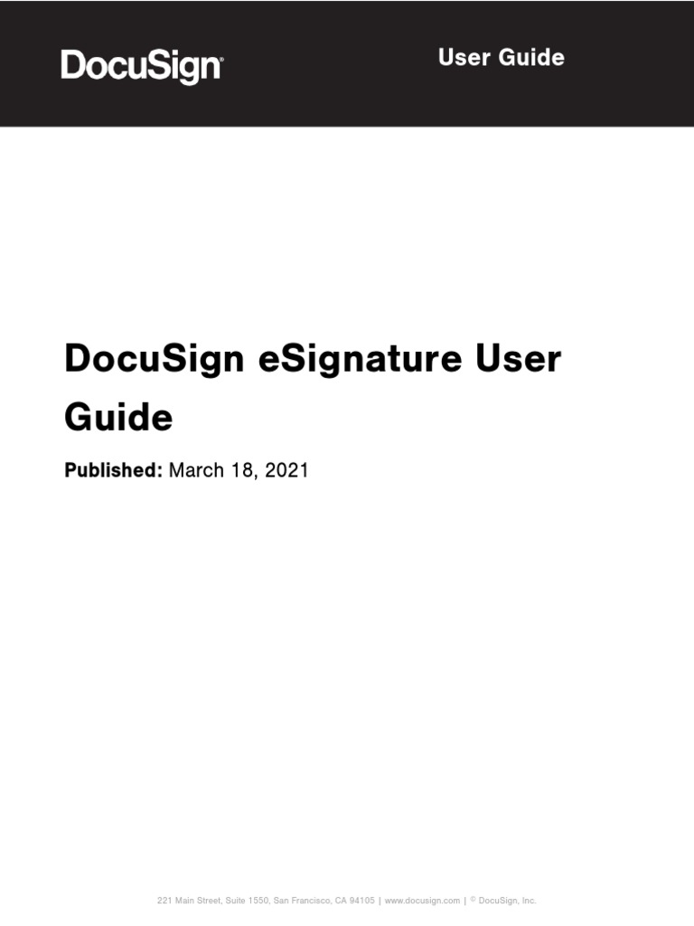 Docusign User Guide | PDF