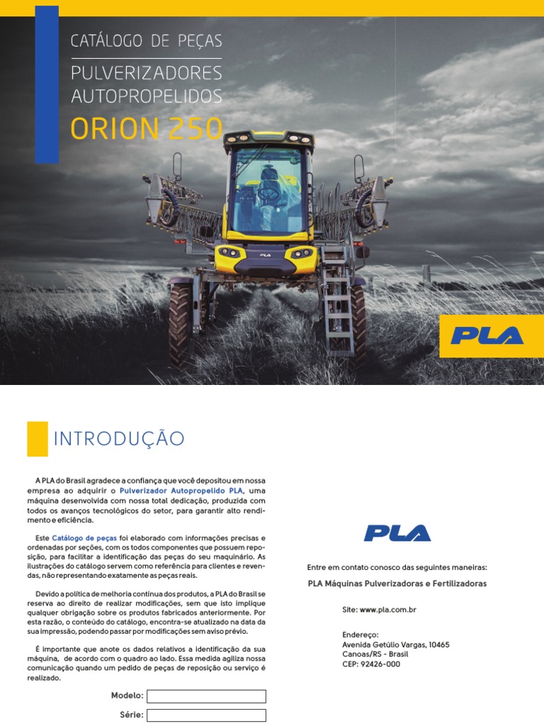 Catálogo de Peças Orion 250 | PDF
