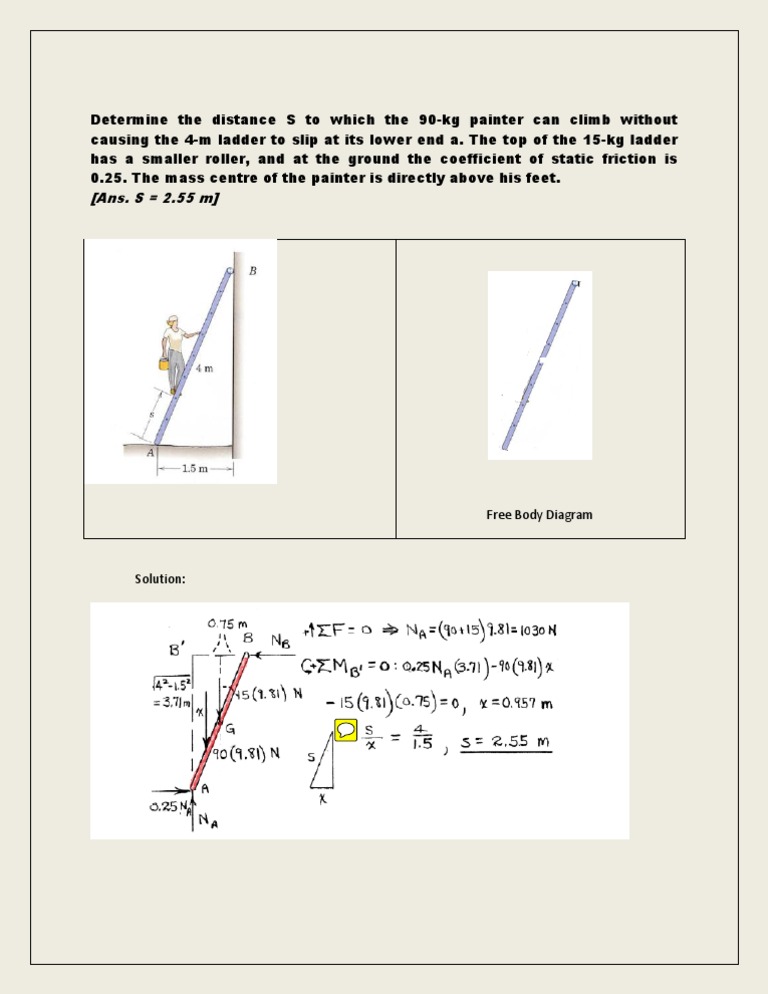 Ladder Problem 1 | PDF