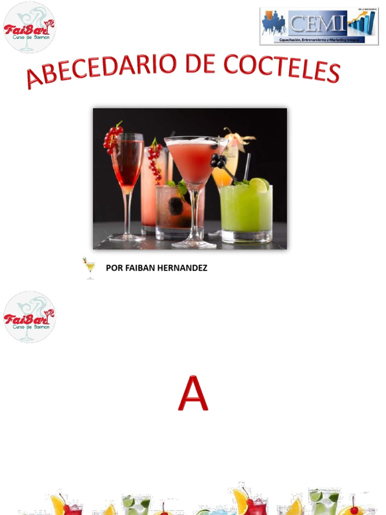 Abecedario de Cocteles | PDF | Bebida | Bebidas alcohólicas