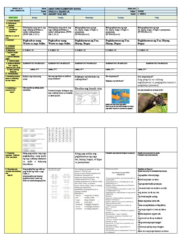 WEEK9 DLL FILIPINO | PDF
