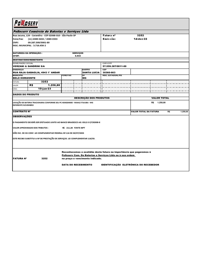 Verzani-3252 - Mahle Itajuba - MG Ref. Nov. | PDF