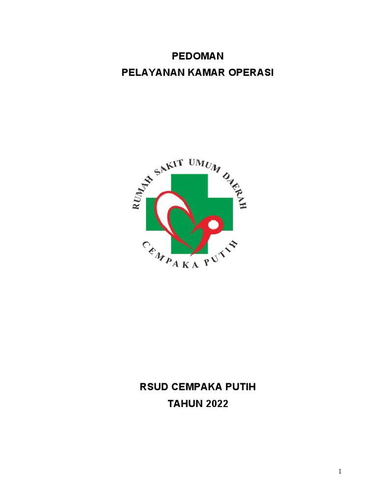 Pedoman Pelayanan Kamar Operasi RSUD | PDF | Pengembangan Diri