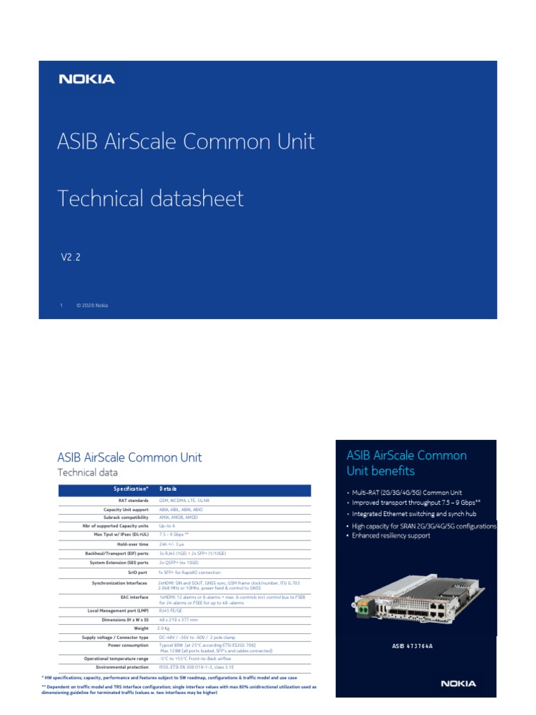ASIB_AirScale_Common _Datasheet | PDF