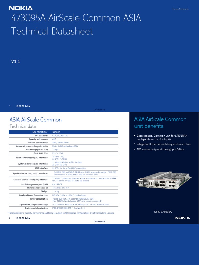 ASIA AirScale Common Datasheet | PDF