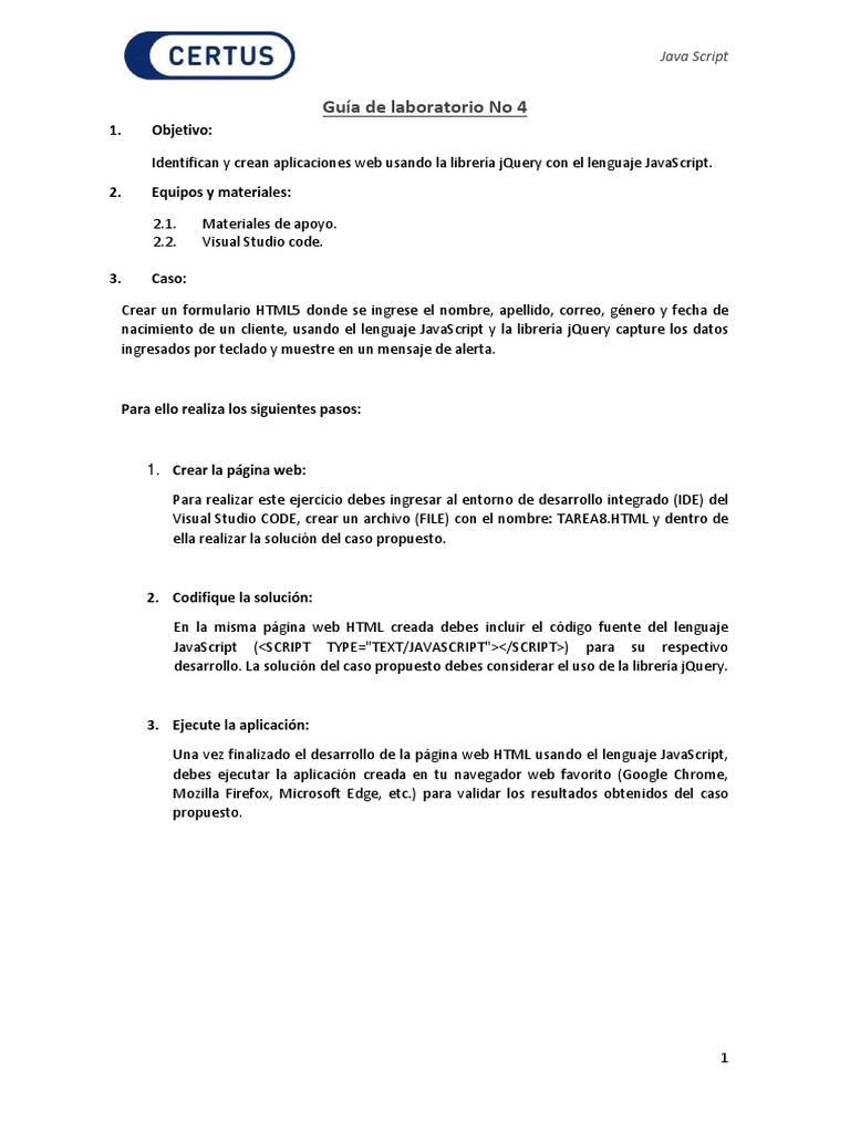 Sesion 4 - Guía de Laboratorio 4 | PDF