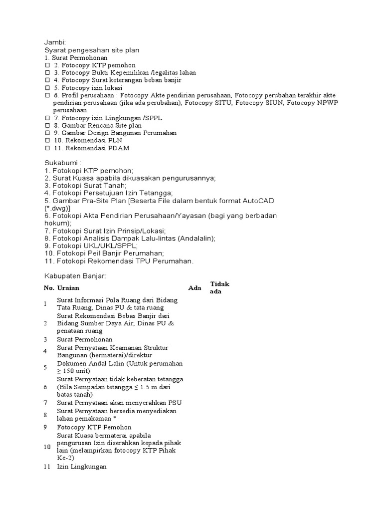 Contoh Pengesahan Rencana Tapak | PDF