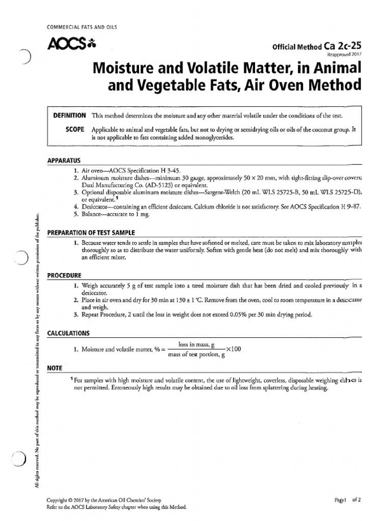 AOCS_Ca 2c-25_Moi | PDF