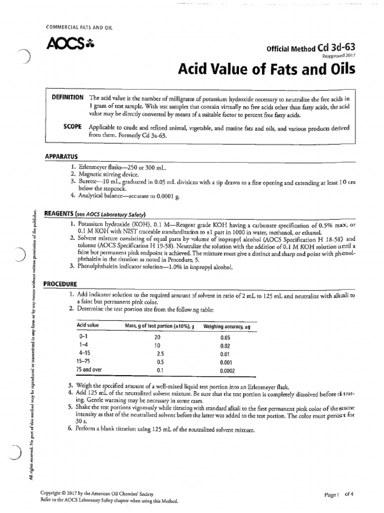 AOCS - CD 3d-63 - AV | PDF